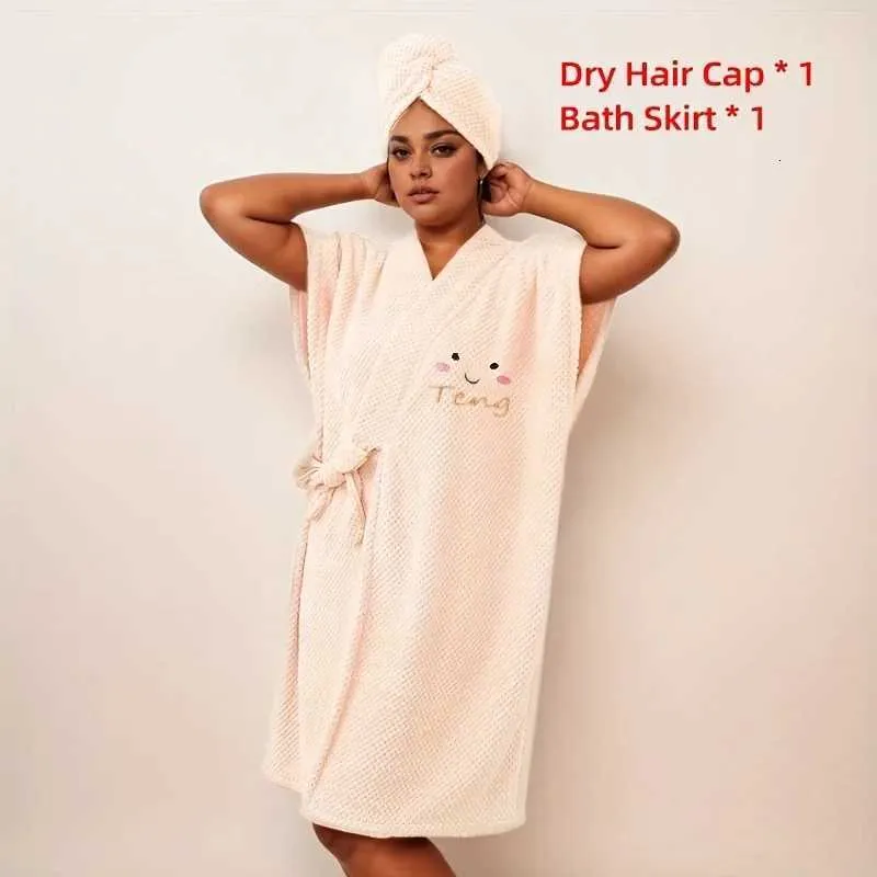 Women's Microfiber Bathrobe Set with Adjustable V-neck Shawl Wrap and ...