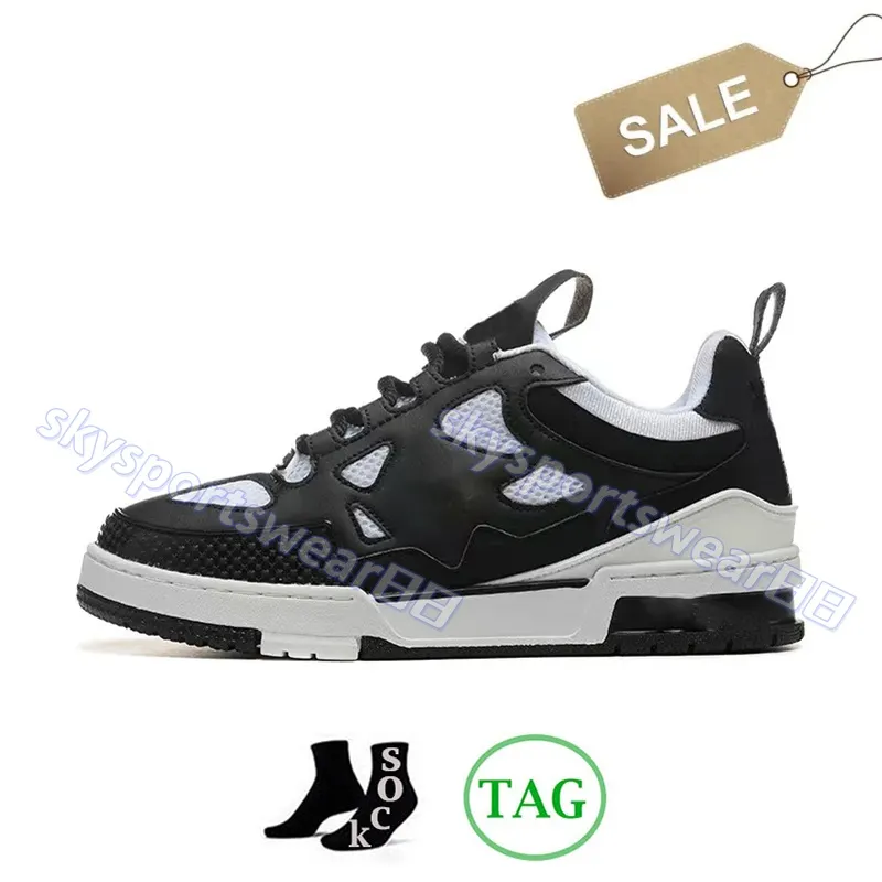 Luxury Designer Unisex Skate Sneakers Lace-Up Platform Shoes PU Mesh ...