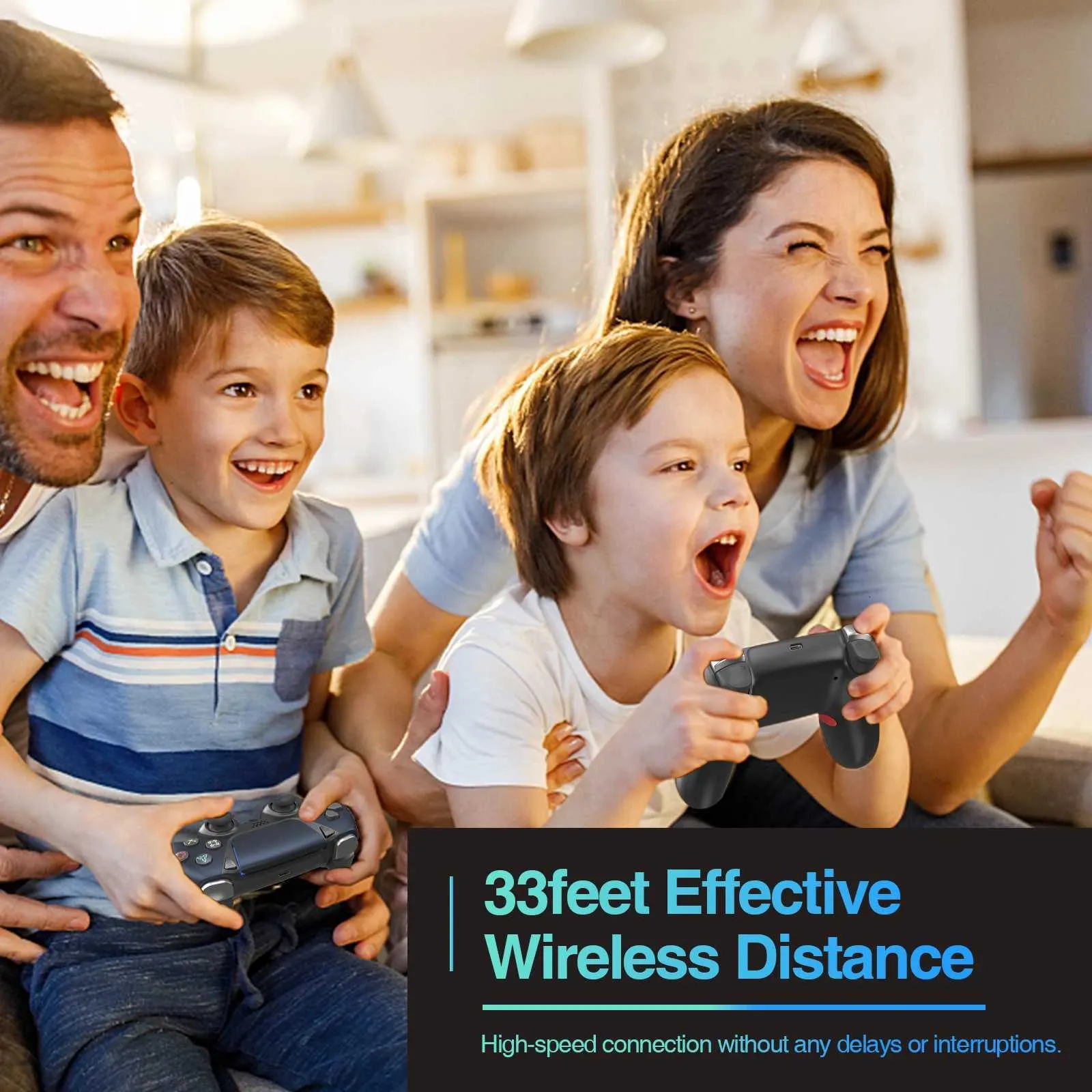 Wireless Controller for PlayStation 4 and PC with Hall-Linear Trigger ...