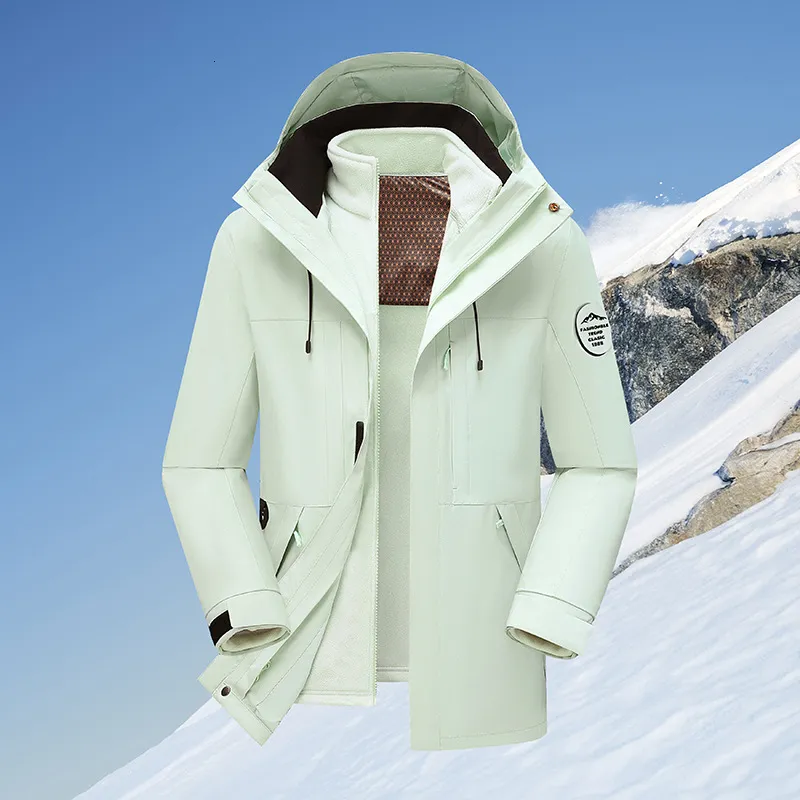 3-in-1 Unisex Fleece Lined Windproof Waterproof Outdoor Hiking Jacket ...