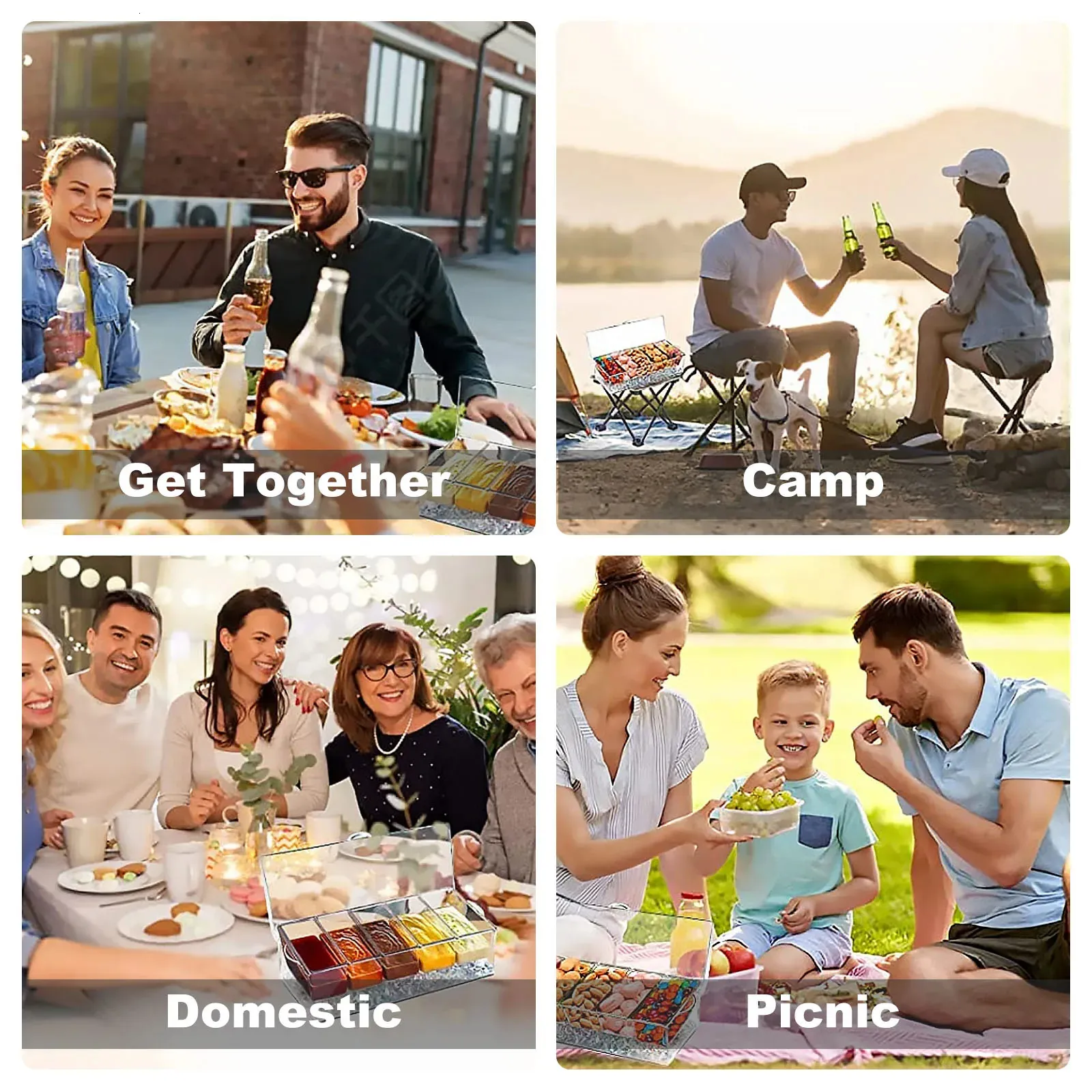 Seasoning Storage Box: Removable 4/5 Clear Crystal Acrylic Kitchen ...