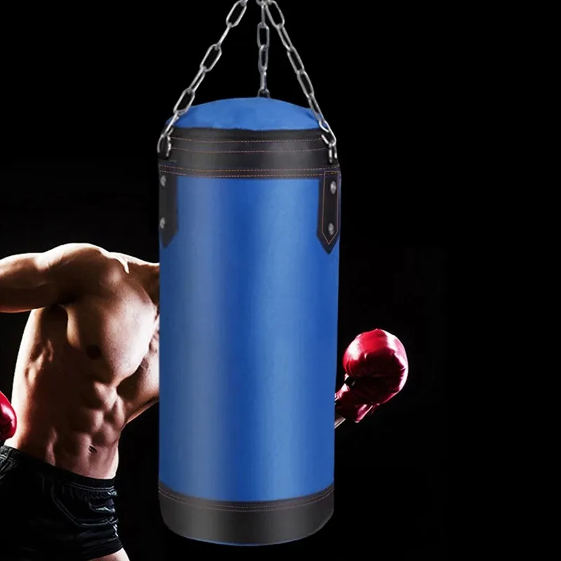 Hard Boxing Bag Hook Punch Bag 60cm Empty Heavy Duty Kicking Muay Thai ...
