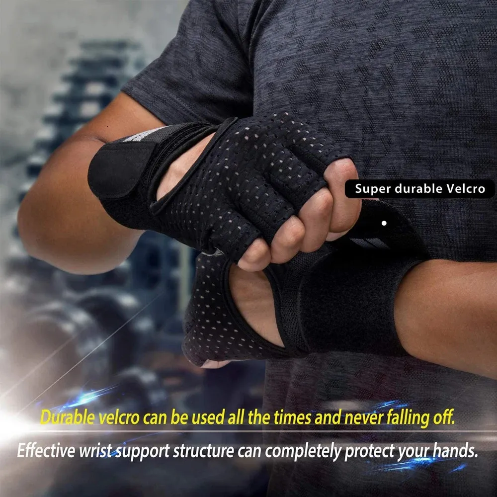 Weightlifting Gloves with Wrist Support for Men and Women, Workout ...