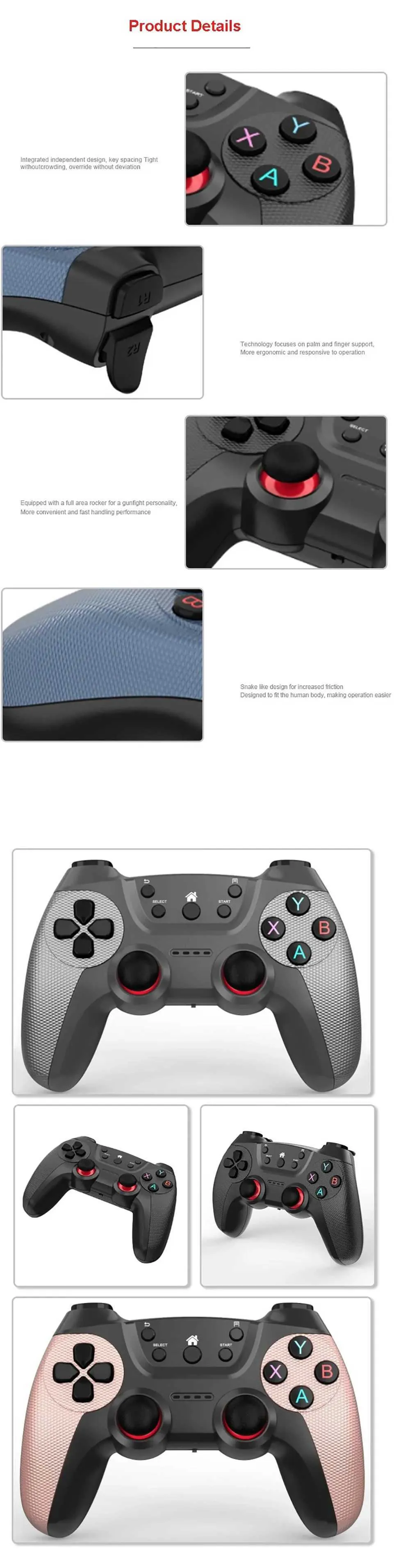 24G Wireless Double Game Controller Joystick for Game Box PC Smart TV ...