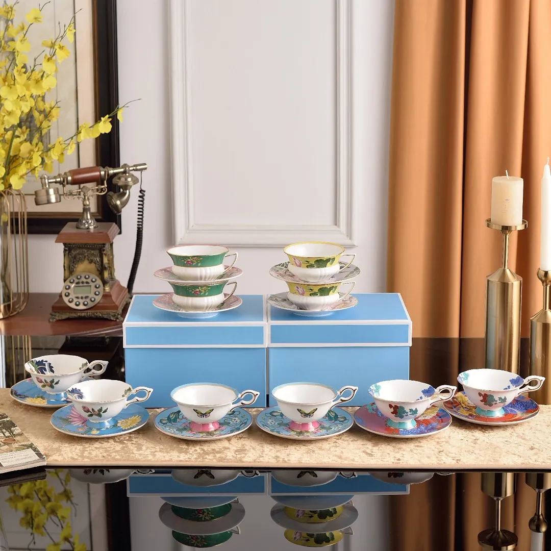 Ceramic Double Coffee Cups Set with Celadon Technique, Stainless Steel ...