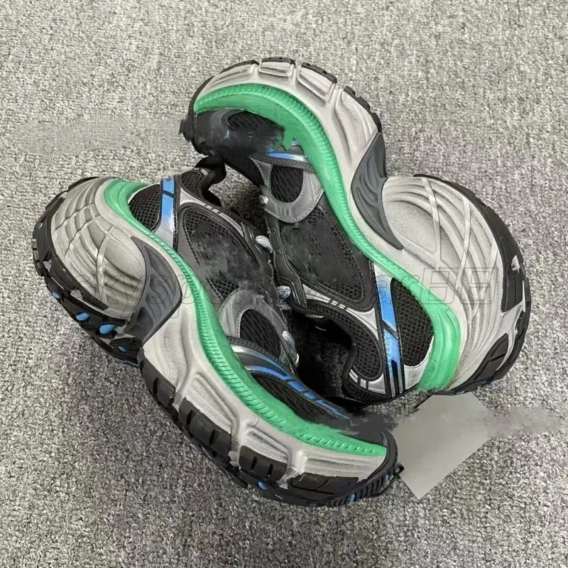 Unisex Dad Sneakers 10XL Lace-Up PU Mesh PVC Upper Flat Style for Gym ...