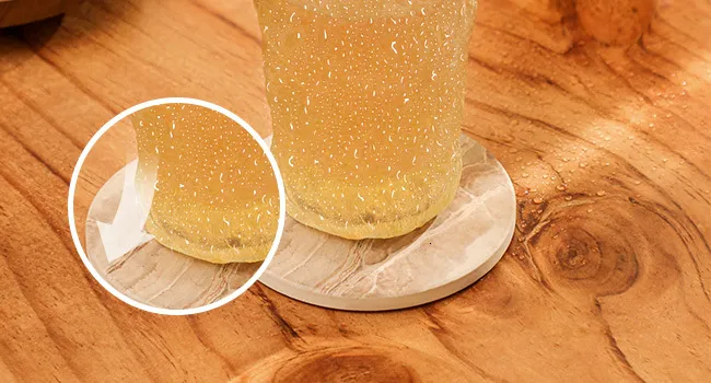 Custom H Designer Set of 6 Black Wood Drink Coasters with Organic ...