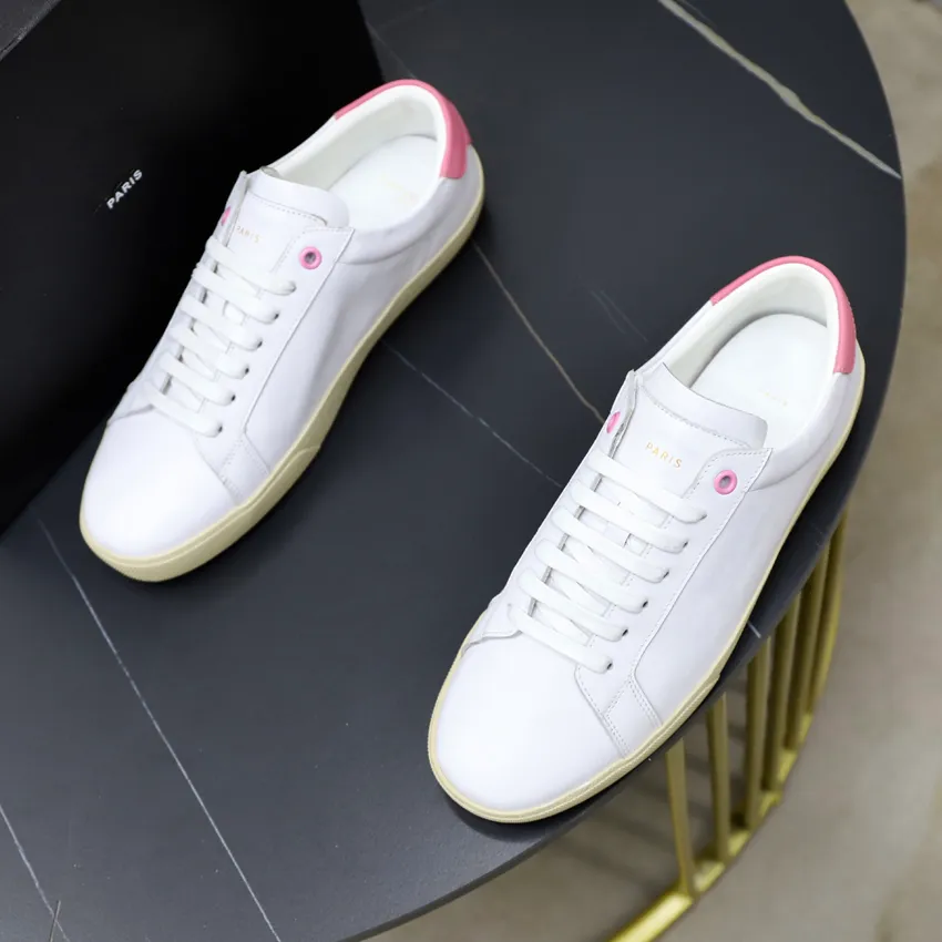 Italian Leather Tennis Shoes Unisex Court Sneakers with Buckle Strap ...