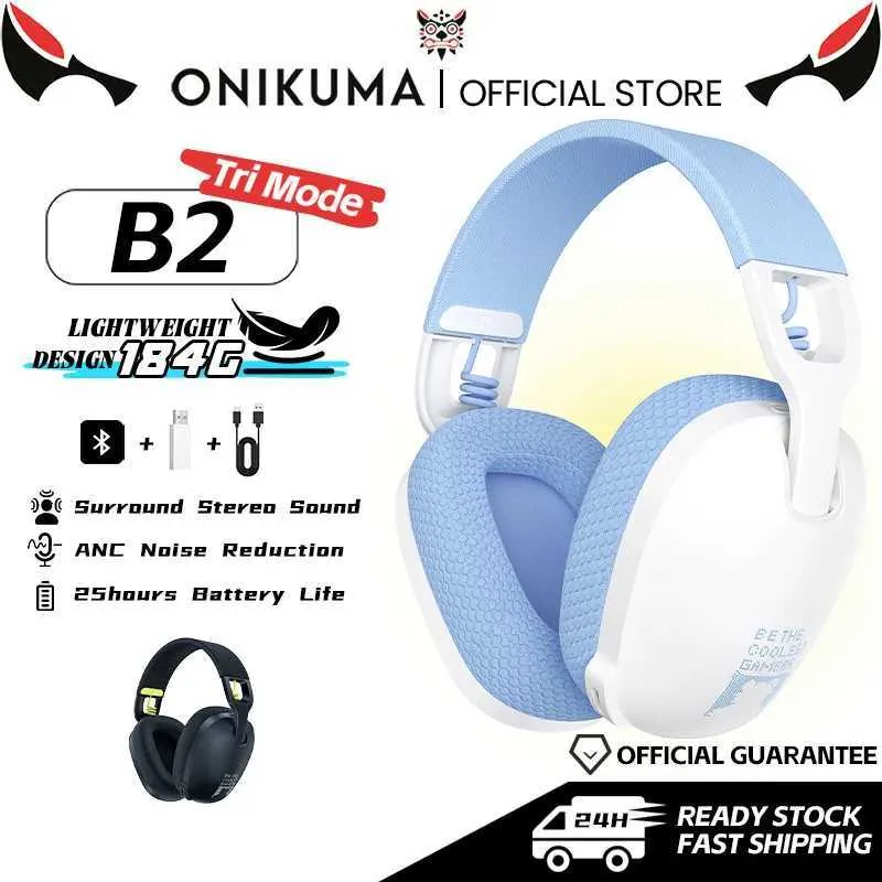 Onikuma Wireless Gaming Headsets 2.4GHz USB PC Game Headphones With Mic ...