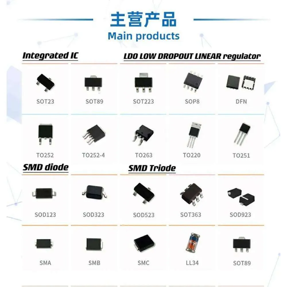 100-piece field-effect transistor set SOP package including 2SC3583 ...