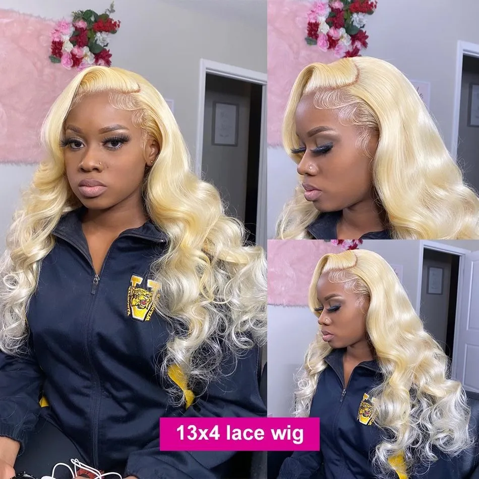 180 Density Body Wave 13x4 HD Transparent Lace Front Human Hair Wigs ...