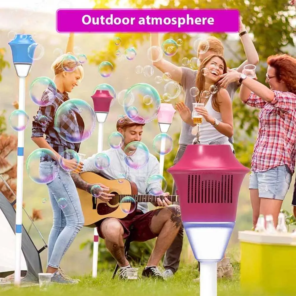Automatic Bubble Machine with LED Lights for Outdoor Use, Lithium ...