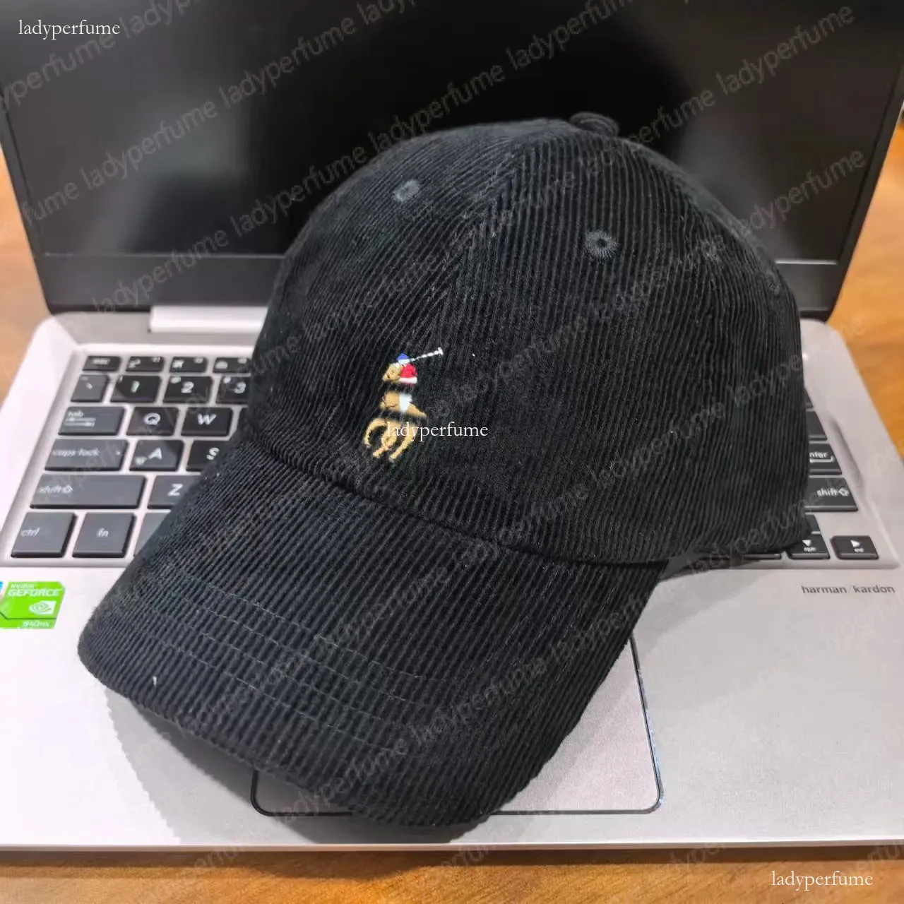 3F8 Polo Hat Corduroy Baseball Cap Washed Duckbill Style With Pony ...