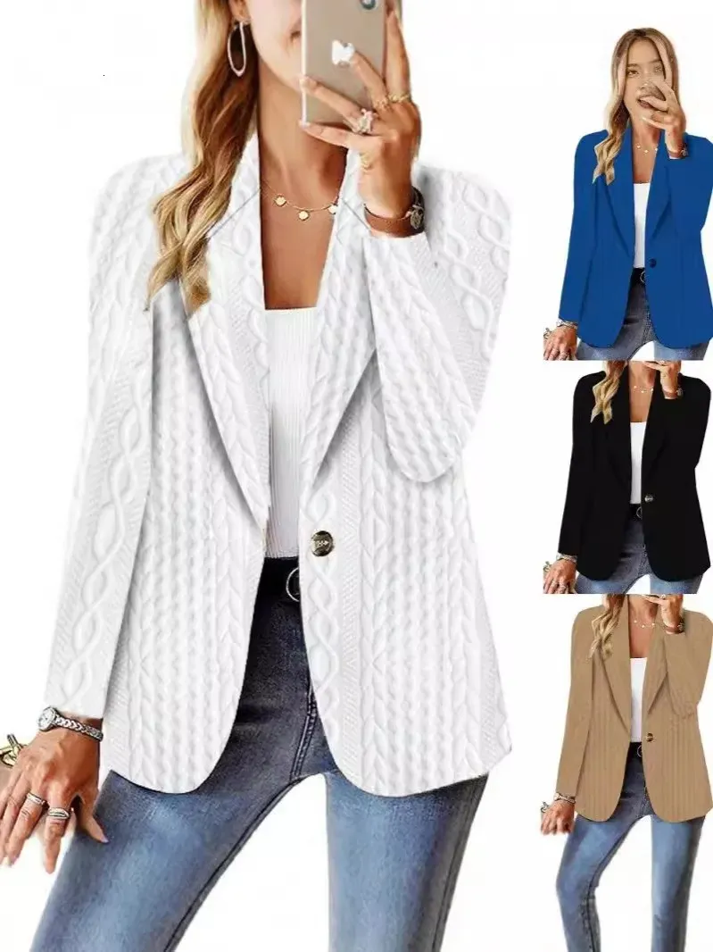 Womens knit acetate hooded blazer with full opening, skinny fit, solid ...