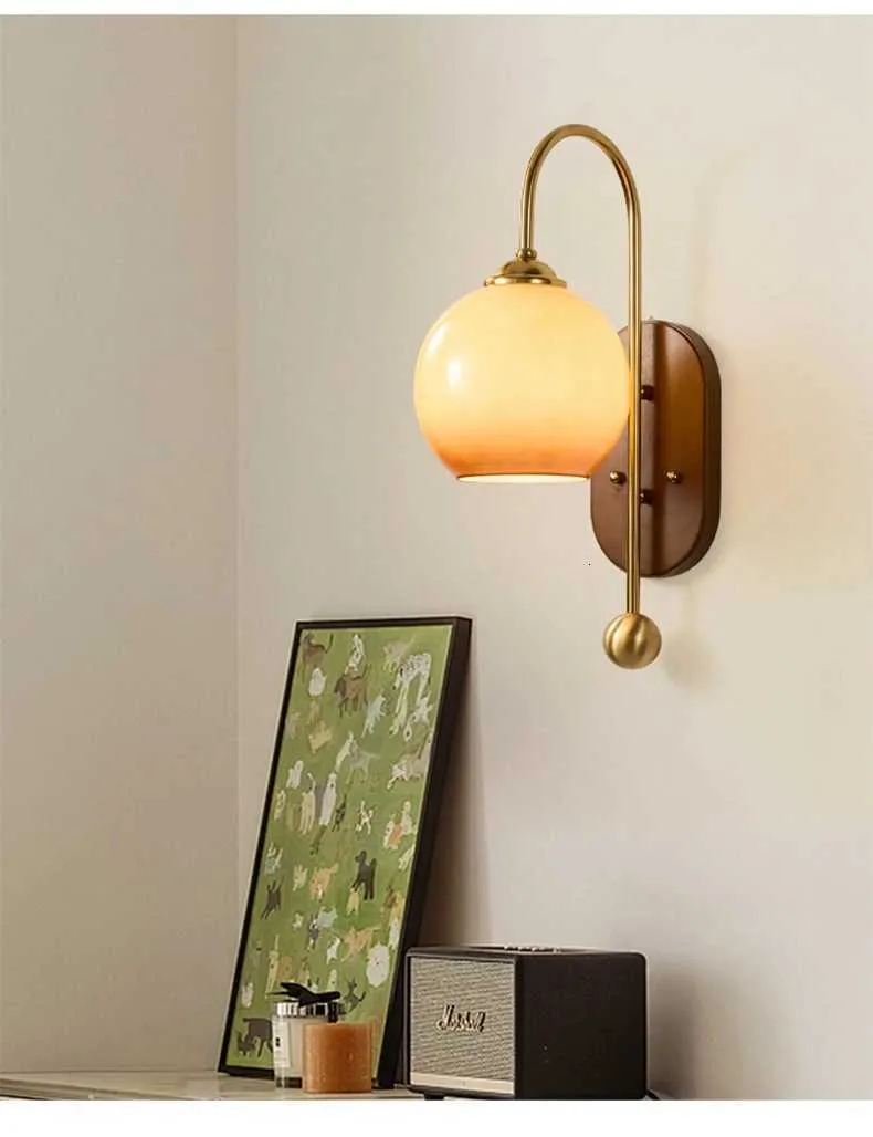 Glass Vintage LED Wall Lamp with Shadeless Design for Living Room ...