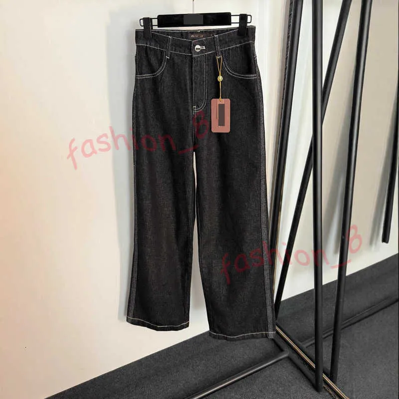 Designer Women's Jeans High-Waisted Straight-Leg Cashmere Blend ...