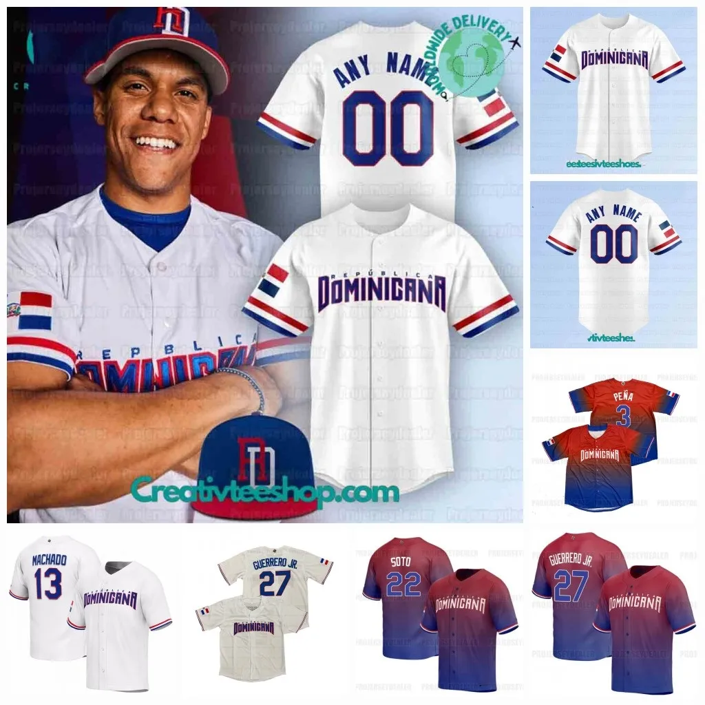 Team Dominican Republic 2026 World Baseball Classic JerseyS Juan Soto ...