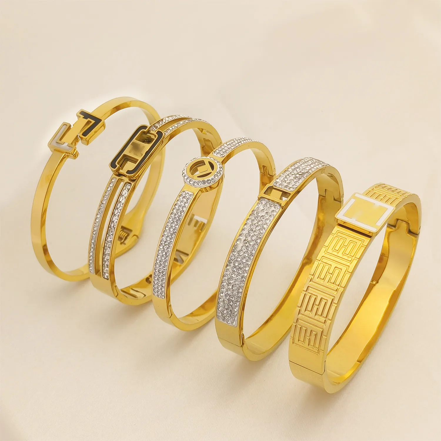Luxury Stainless Steel Bangle Gold Bangle Bracelet... From Luxecove ...