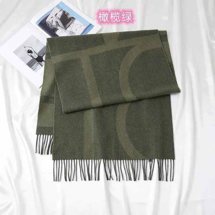 Wool scarf boys winter double-sided jacquard geometric narrow linen ...
