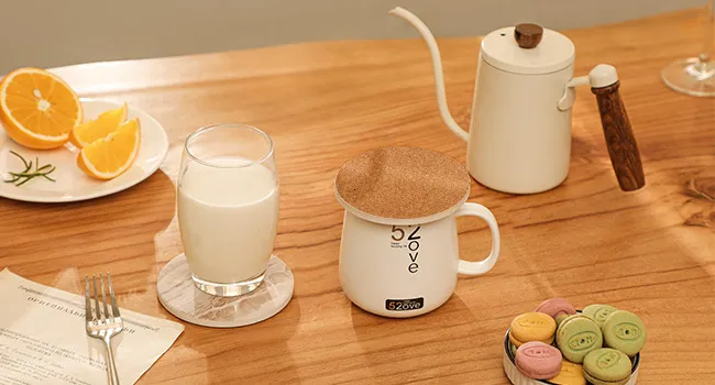 Custom H Designer Set of 6 Round Wood Drink Coasters for Tabletop ...