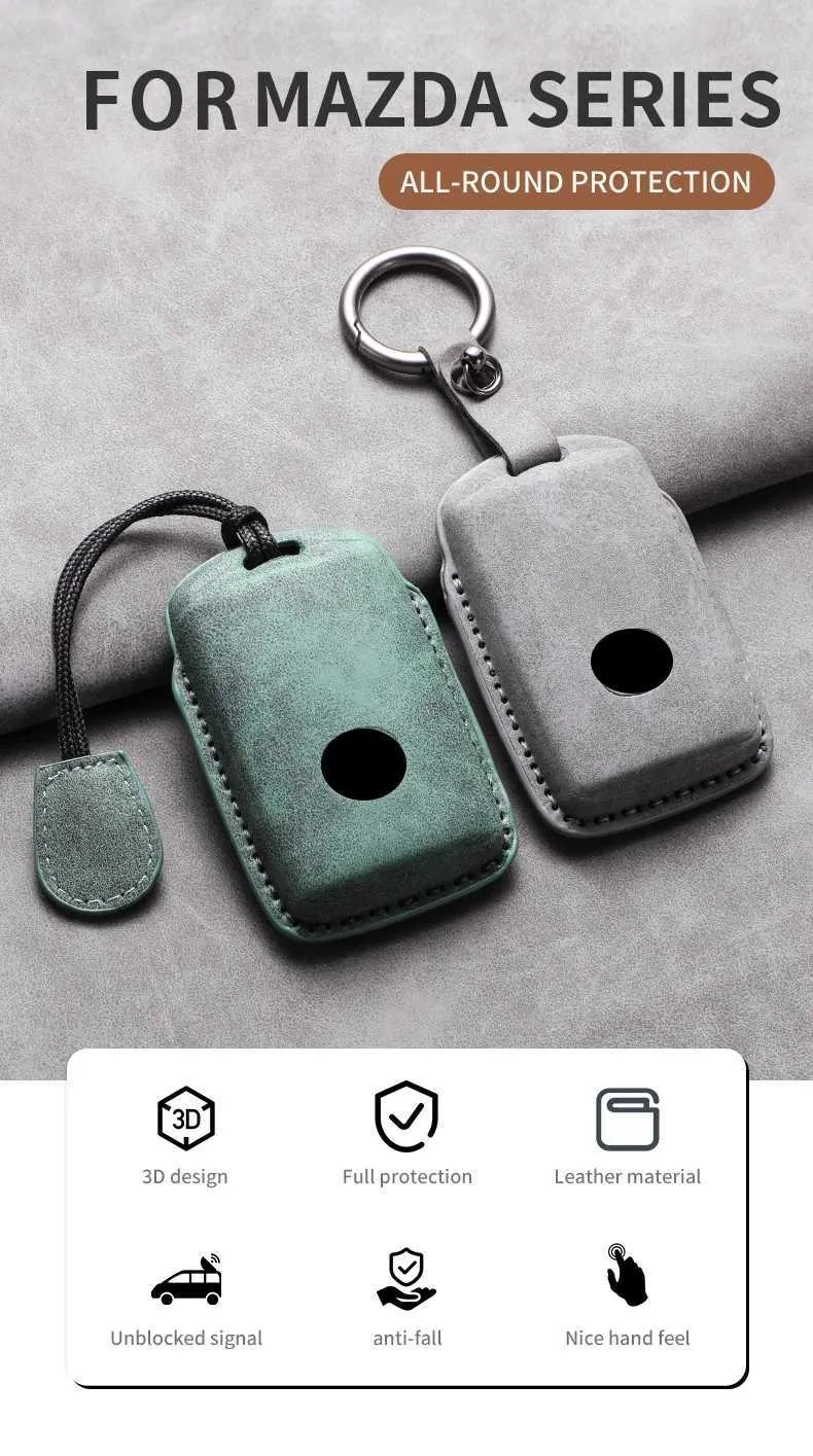 Mazda Car Smart Remote Key Case Cover Leather Shell Protector for 3 6 ...