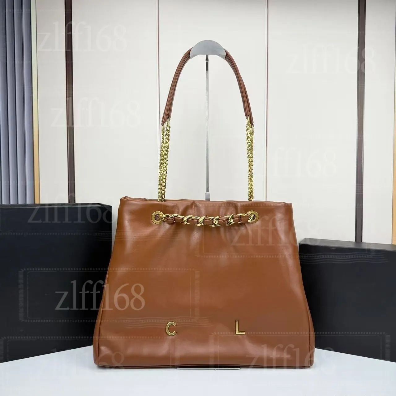 Drawstring shoulder bag with nylon and hasp closure, soft PU material ...