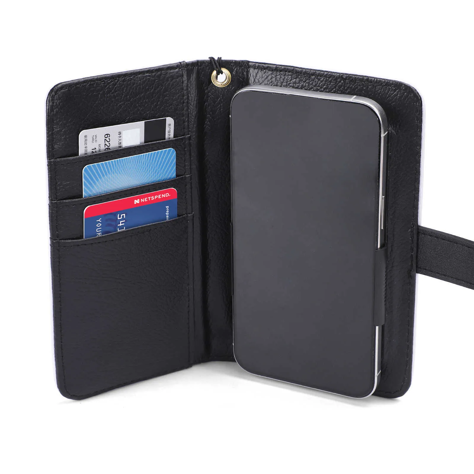 PU Leather Women Flip Phone Bag Wallet with Hasp Closure and Multiple ...