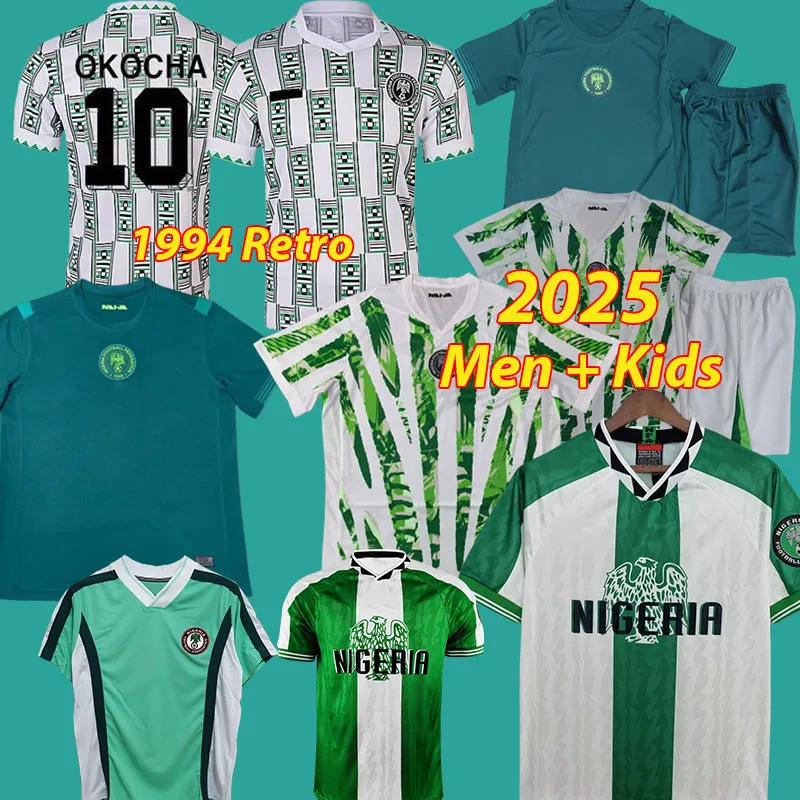 Classic Soccer Jersey Retro Nigeria 1994 1998: OKOCHA YEKINI FINIDI ...