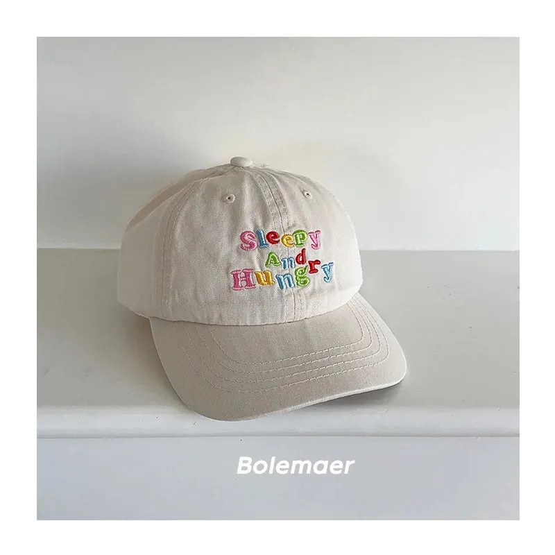 Summer Embroidery Kids Cotton Knit Baseball Cap with Alphabet ...