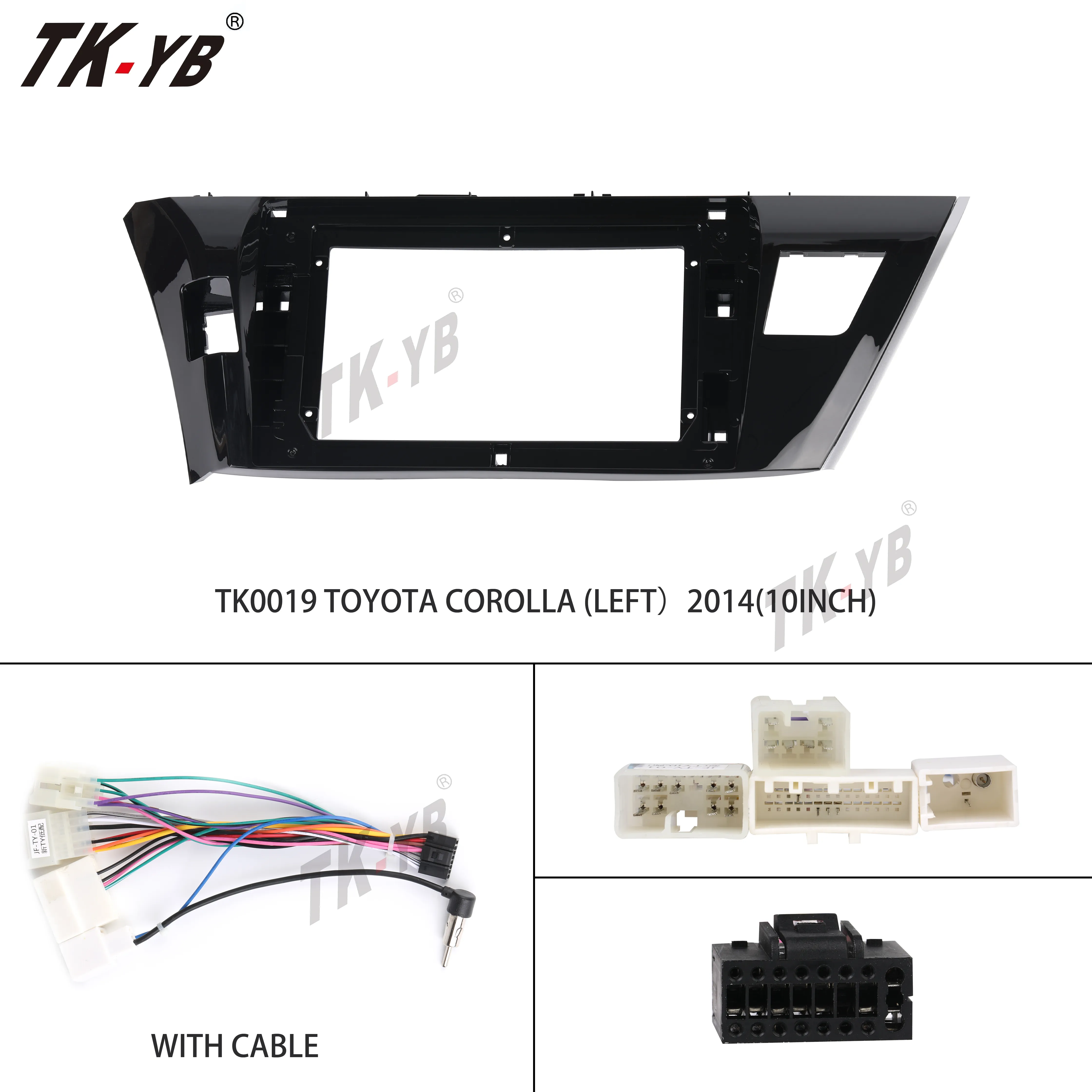 10.1 Auto Radio Installation Frame Replacement Panel For Toyota Corolla ...