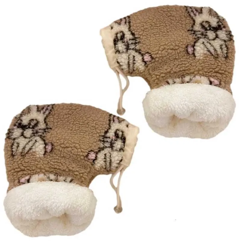 Windproof Kids Stroller Hand Muffs Real Leather Cartoon Pattern for ...