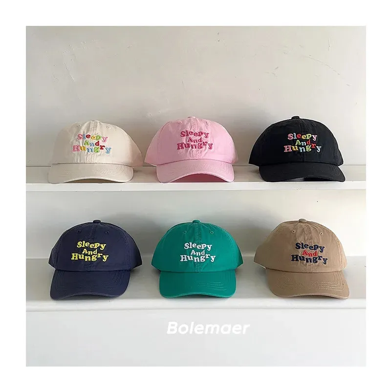 Summer Embroidery Kids Cotton Knit Baseball Cap with Alphabet ...