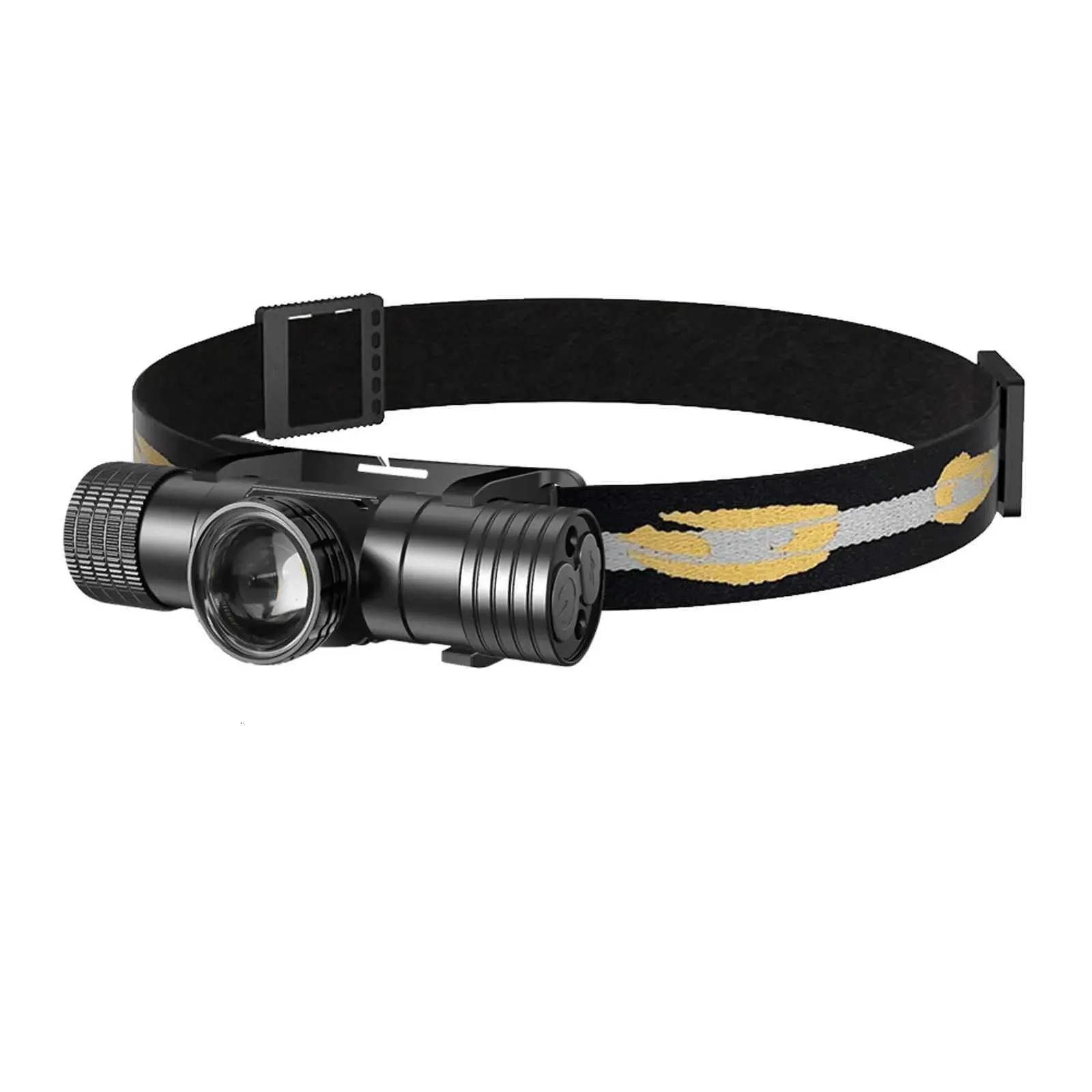 LED Induction Sensor Headlamp USB-C Rechargeable Magnetic Tail Zoomable ...