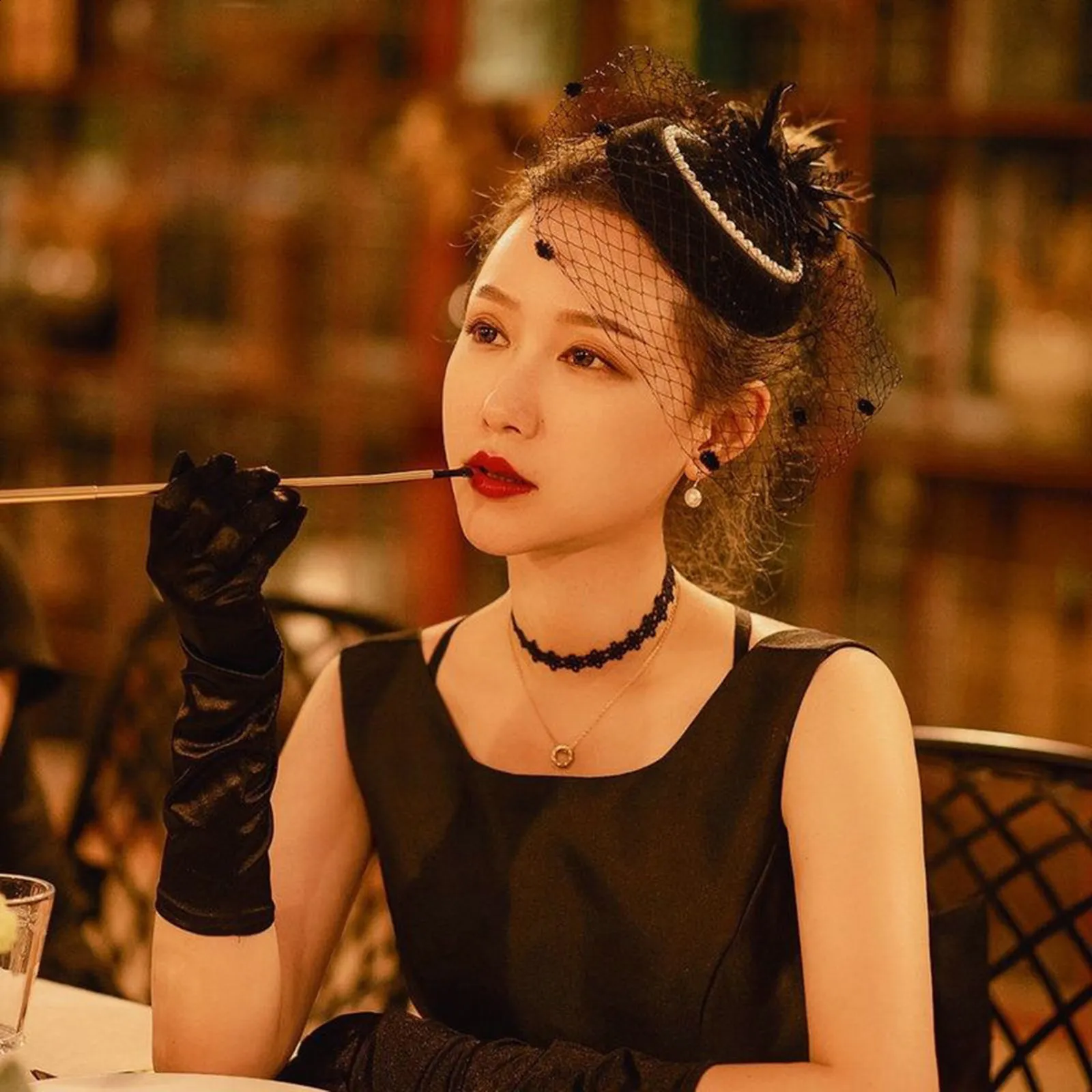 Women's Fascinator Hat Flower Mesh Veil Mini Hat Cocktail Tea Party Headwear Wedding Tea Party ...