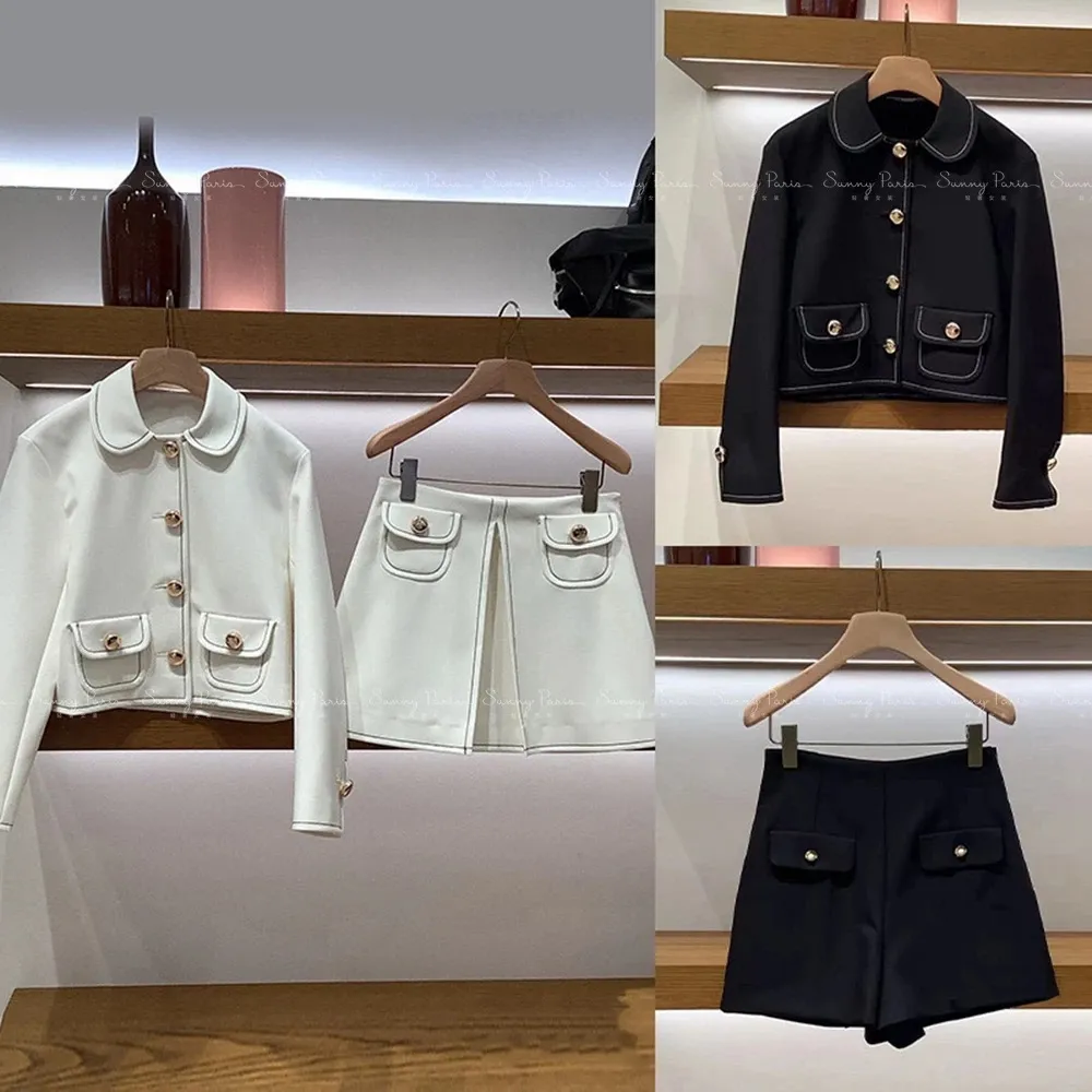 Summer Girls' Set: Gold Buckle Doll Collar Bright Thread Decorative ...