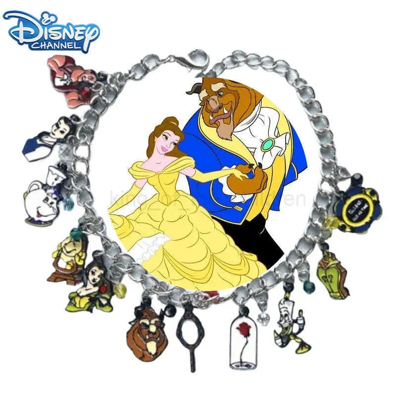 Disney Kawaii Beauty And The Beast Princess Stitch Pandora Bracelet For ...