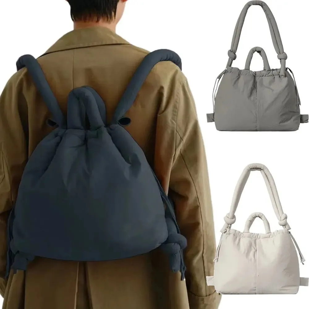 Quilted Mini Nylon Tote Bag PU Material Zipper Closure Lightweight ...