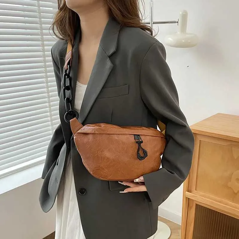 Soft PU Leather Waist Bag Women Crocodile Pattern Fanny Pack with Thick ...