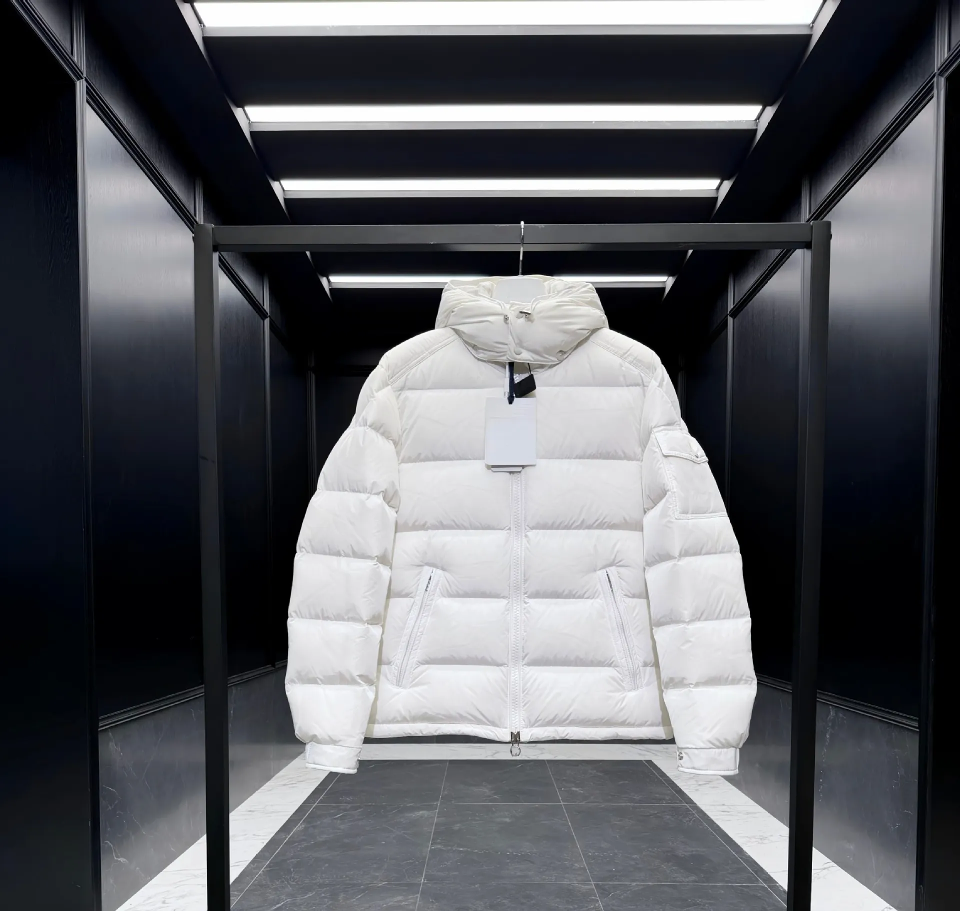 Short Down Jacket with 50% White Duck Down Filling, Acrylic Lining ...
