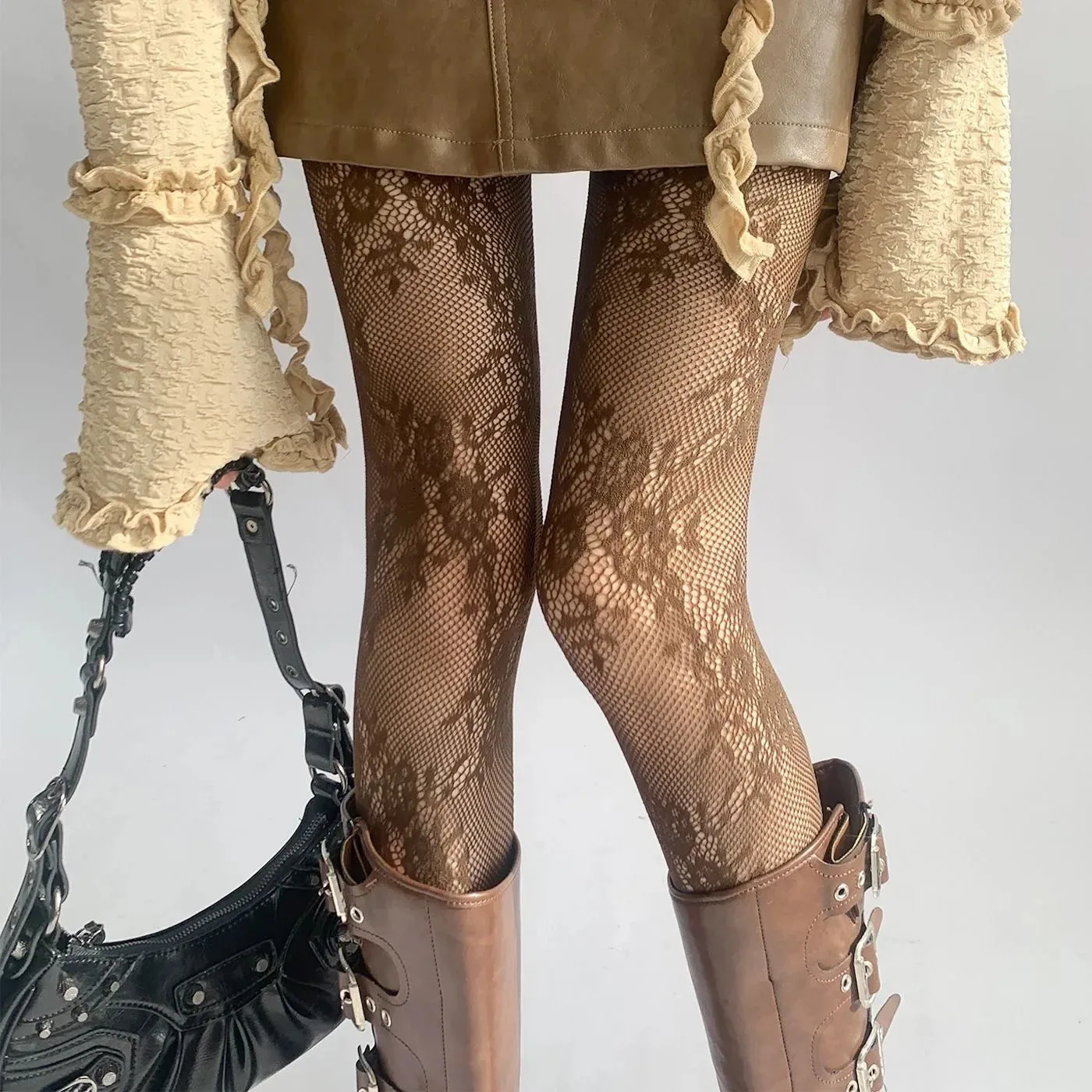 Sexy Lace Floral Thigh High Stockings Women Tights Pantyhose Hosiery ...