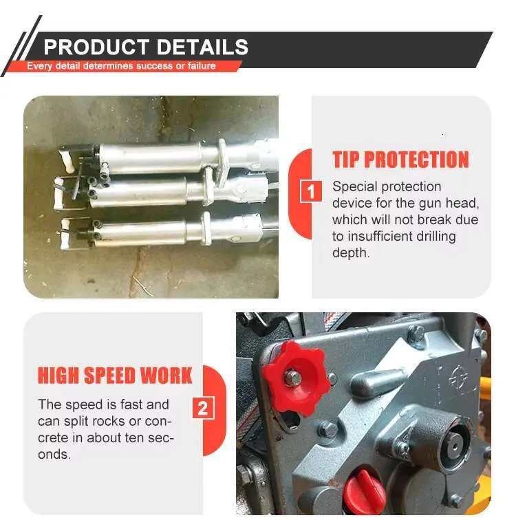 Hydraulic Splitting Machine for Dimension Stone Quarrying with 42mm ...
