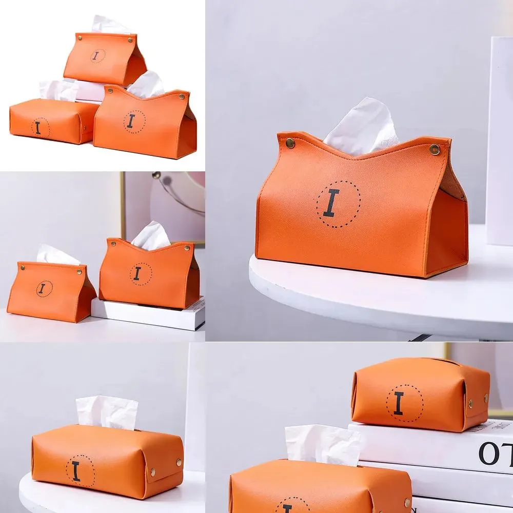 Leather Tissue Box Classic Style for Sheet Paper Tissues Home Kitchen ...