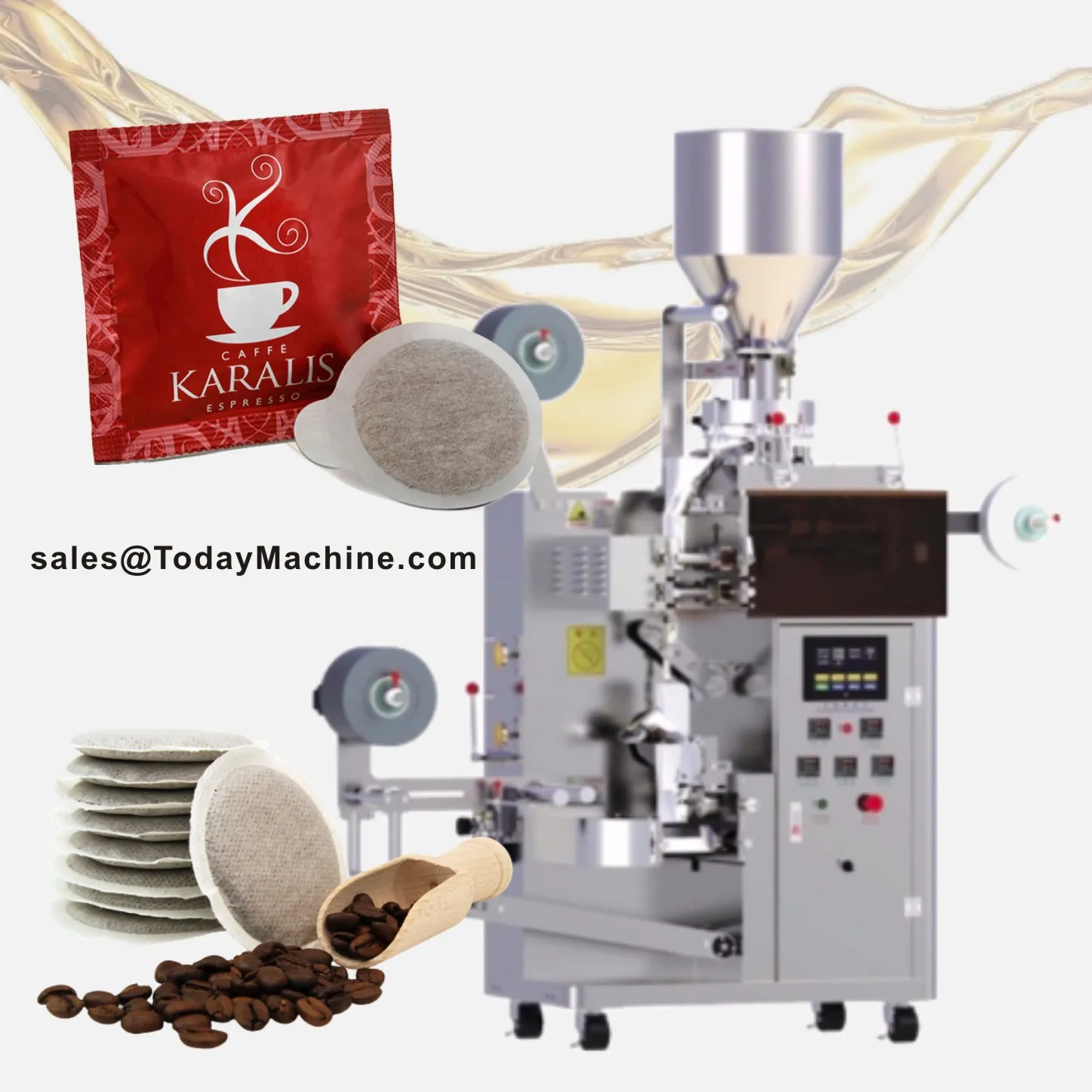 Automatic Triangle Pyramid Tea Bag Packing Machine For Filling Pla Corn ...
