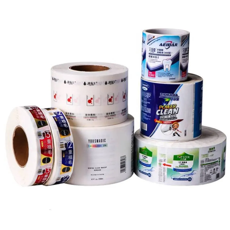 Custom Roll Adhesive Labels Bottle Labeling Machine... From Shdzbzzp ...