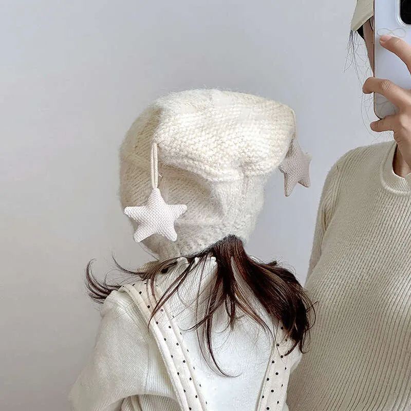 Baby Winter Cashmere Knitted Ear Protection Hat with Cartoon Animal ...