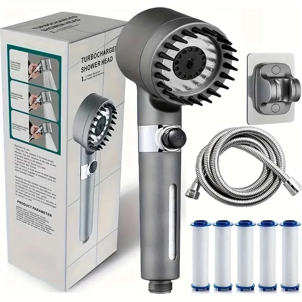 Ion Drop 2025 Shower Head With Handheld Turbocharger Multiple Spray ...