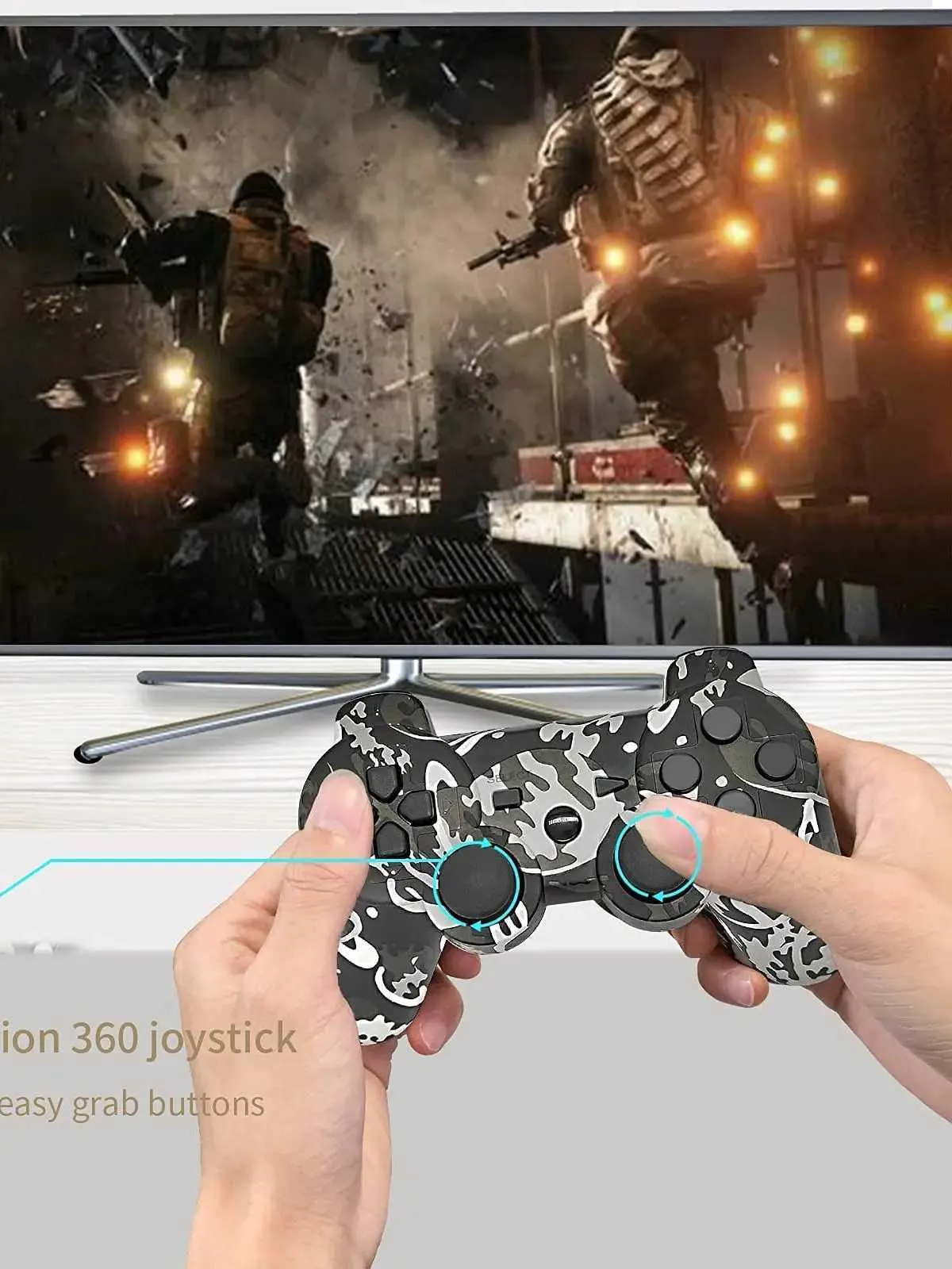 Wireless Controller for Dual Analog Bluetooth Rechargeable Game ...