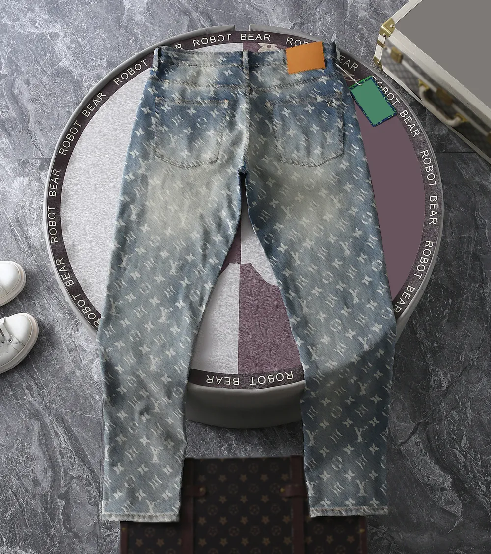 Designer Baggy Jeans for Men, Classic Letter Patterned Denim, s34N ...