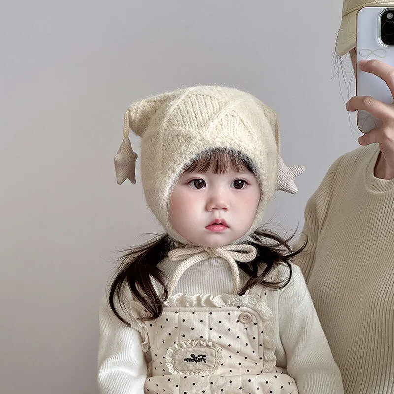 Baby Winter Cashmere Knitted Ear Protection Hat with Cartoon Animal ...