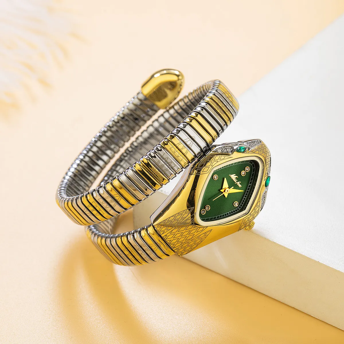 Designer Snake Watch for Women, Unique Art TLXT Snake Shaped Diamond ...
